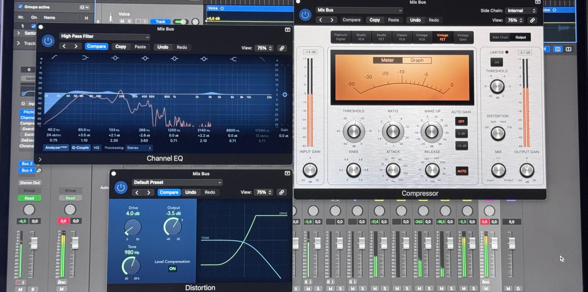 Mix Bus Processing Techniques for Sound Cohesion